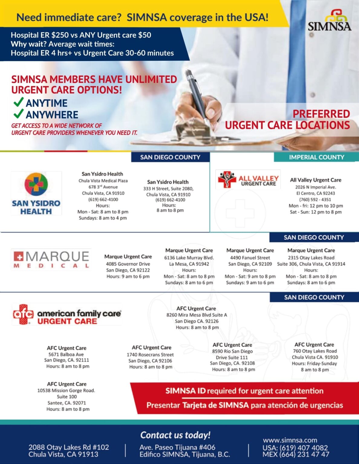 Locations — SIMNSA Health Care — Your Health Comes First